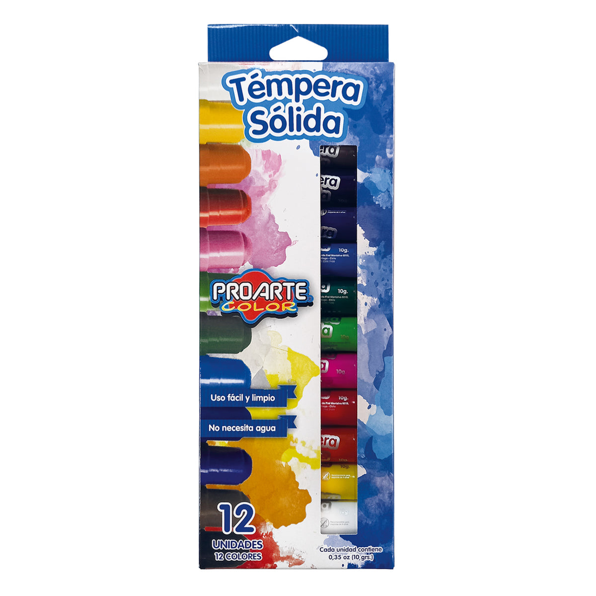 Témperas sólidas 12 colores – Magia y Cartón